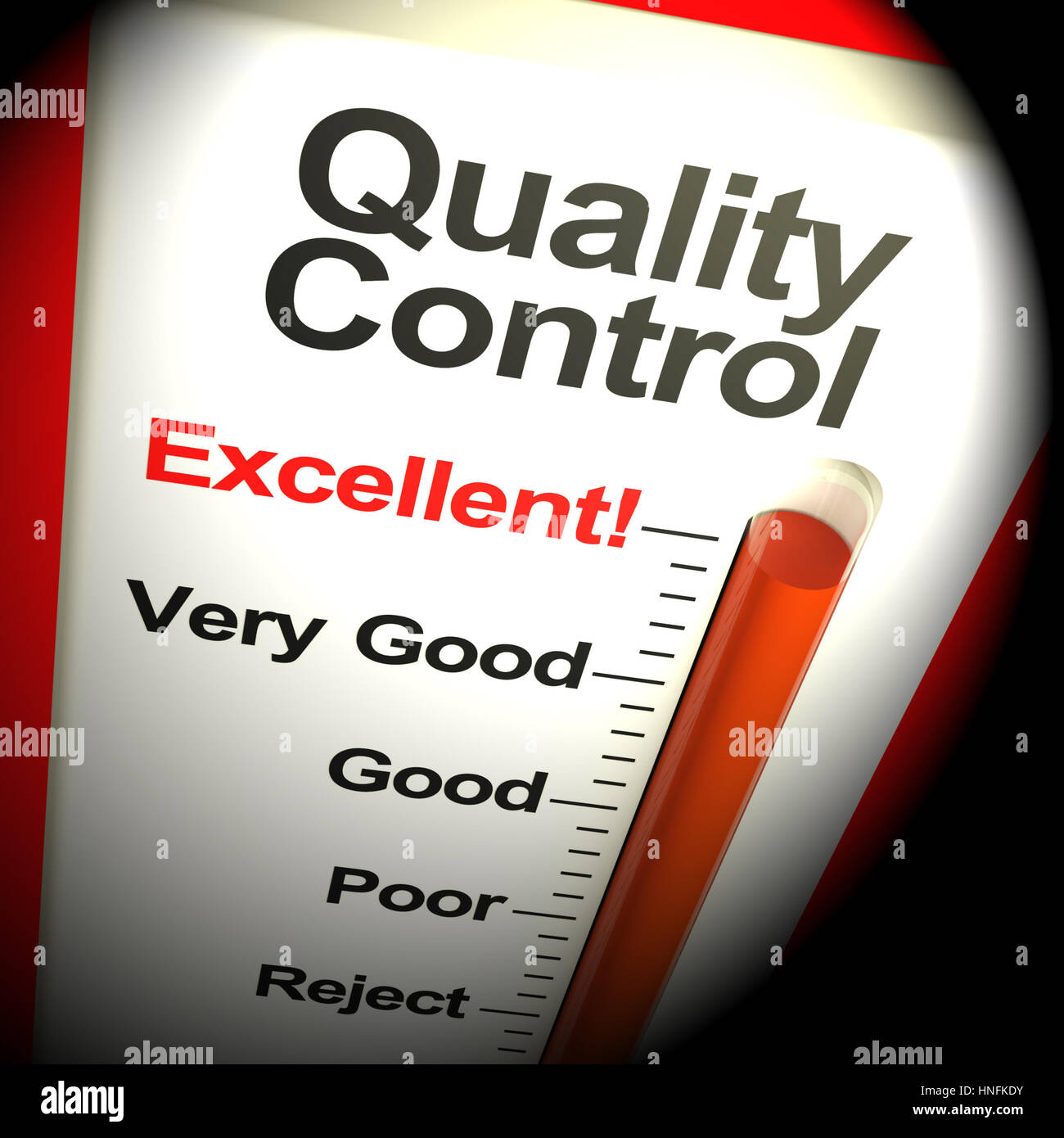 Quality Control Excellent Monitor Thermometer Showing Satisfaction 3d ...