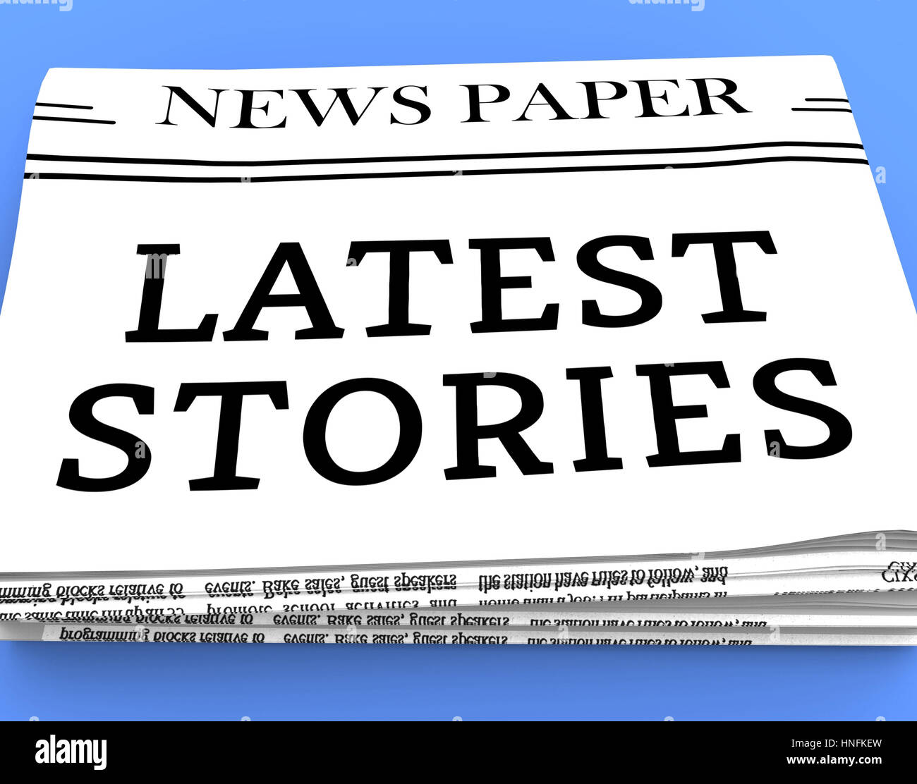 Latest Stories Newspaper Means Breaking News 3d Rendering Stock Photo ...