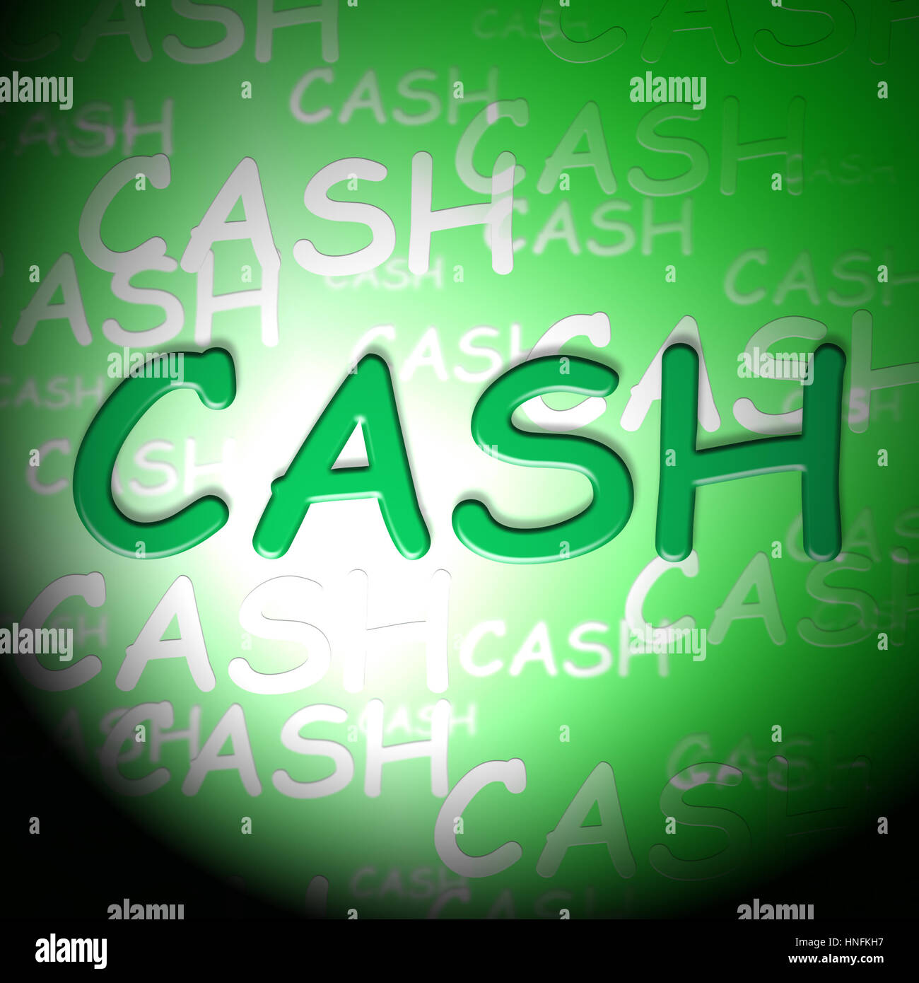 Cash Words Shows Coins Currency And Money Stock Photo - Alamy