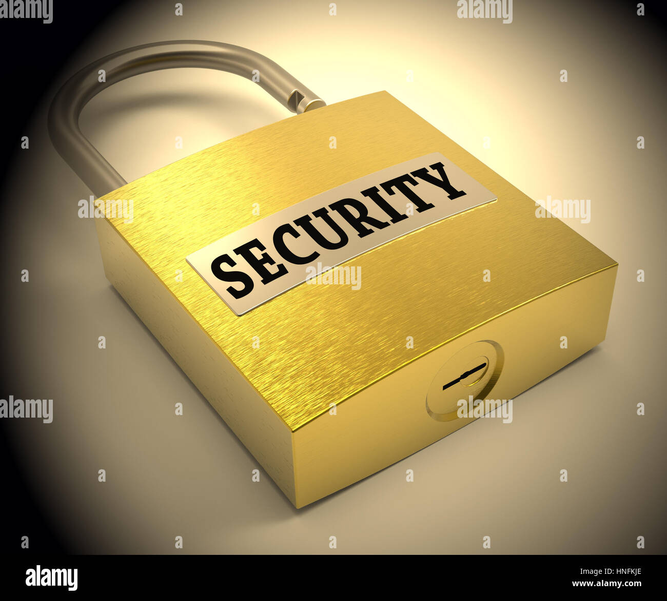Security Padlock Represents Secure Privacy 3d Rendering Stock Photo - Alamy