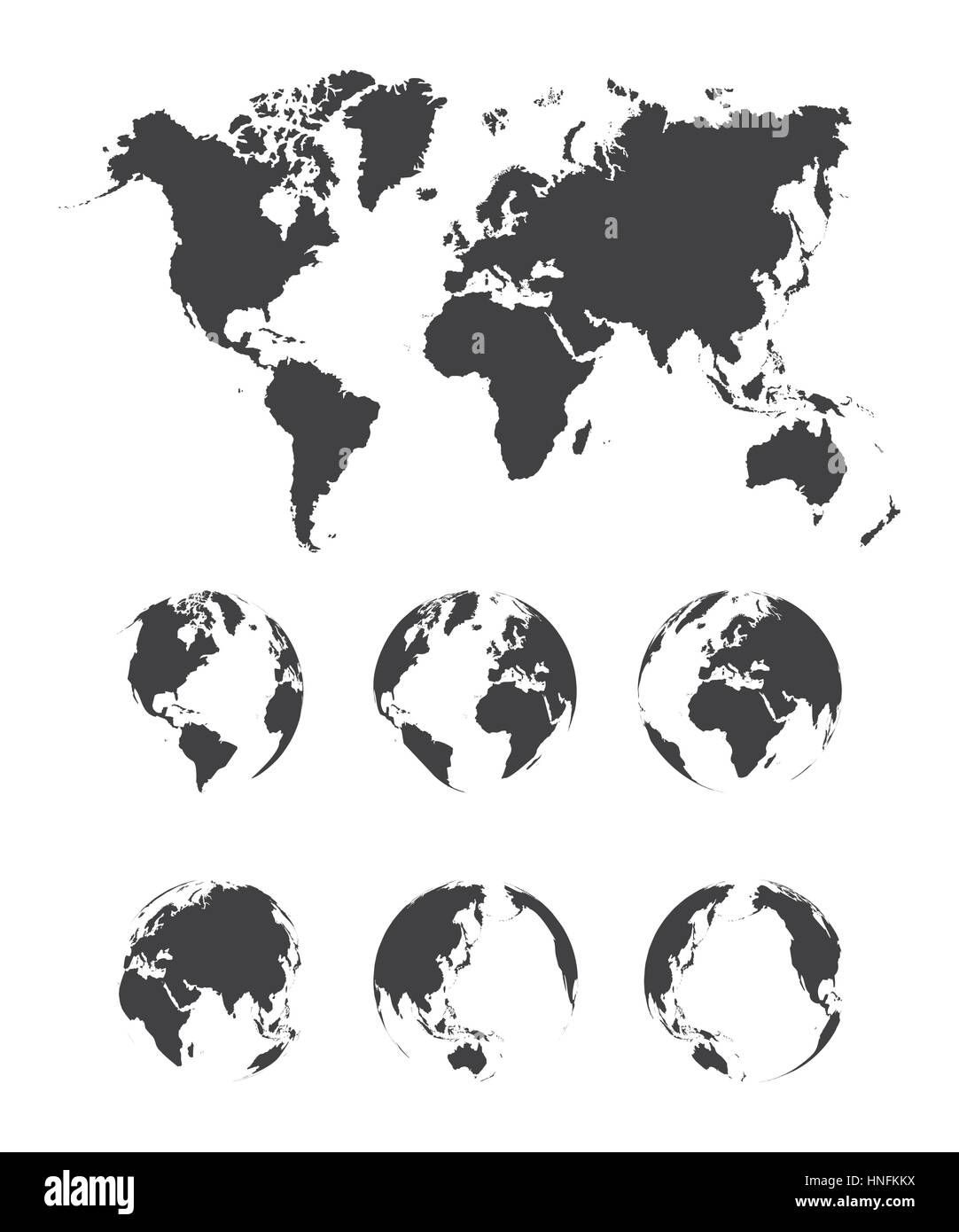 Set of world map Stock Vector Image & Art - Alamy