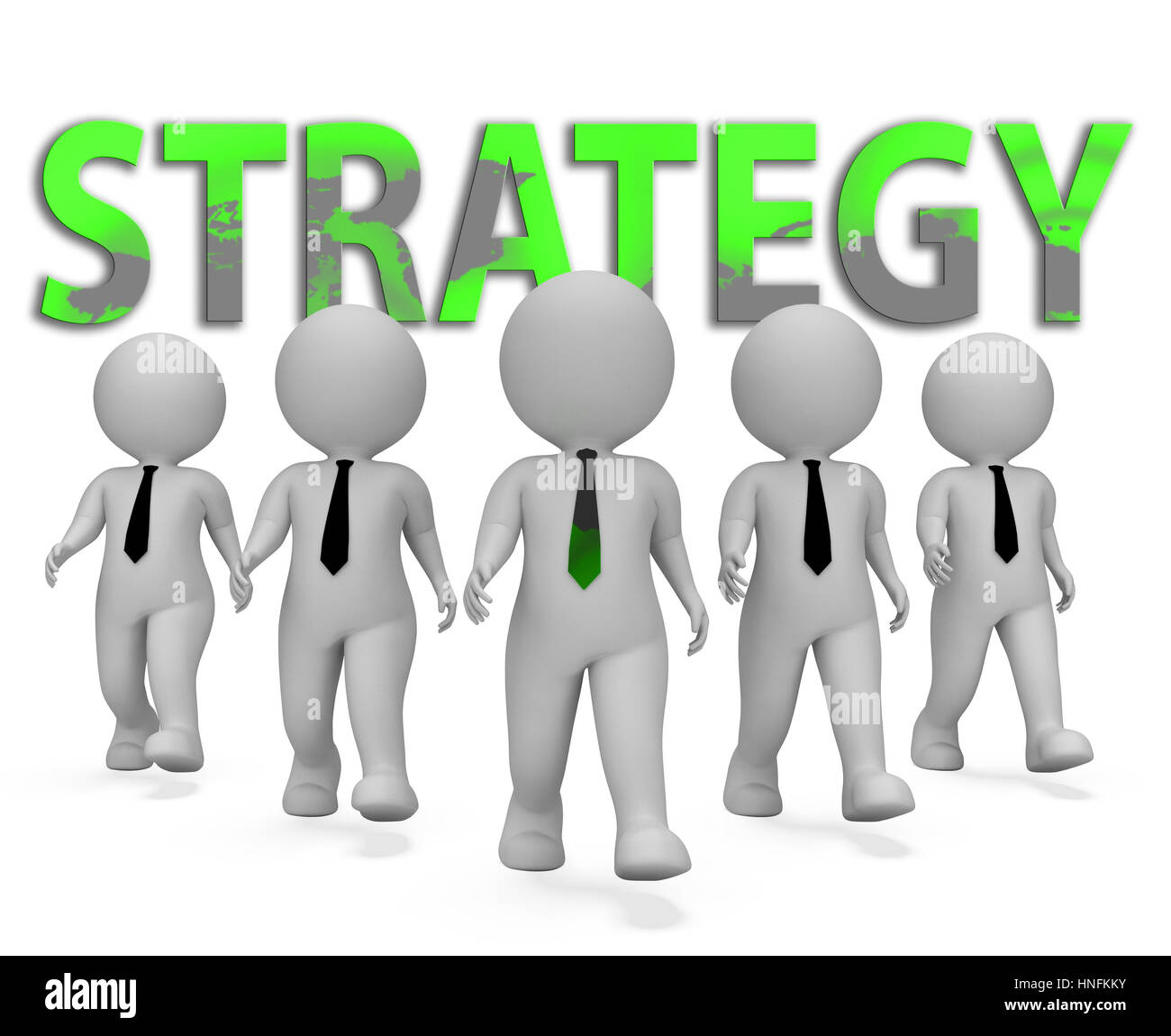 Strategy Businessmen Characters Meaning Plan Tactics 3d Rendering Stock ...
