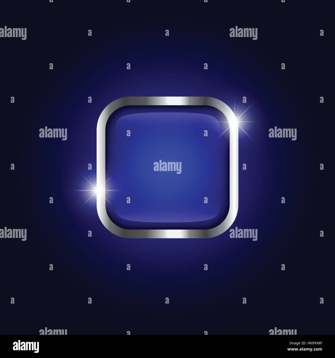 Metallic frame with sparkle on blue gradient background Stock Vector ...
