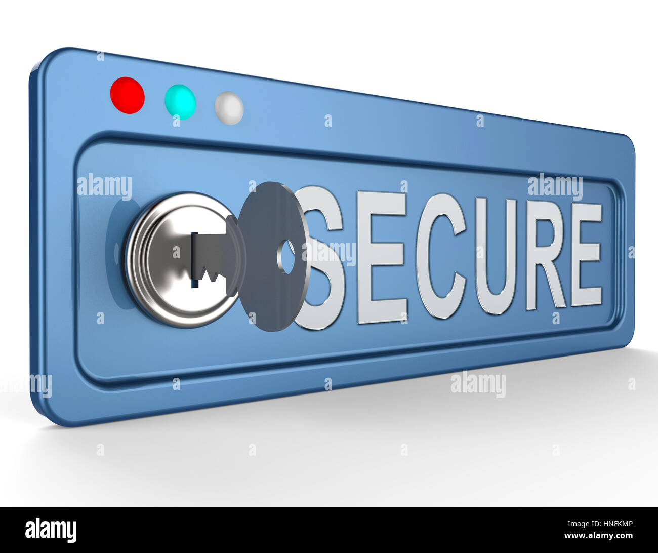Secure Lock And Key Shows Internet Encryption 3d Illustration Stock ...