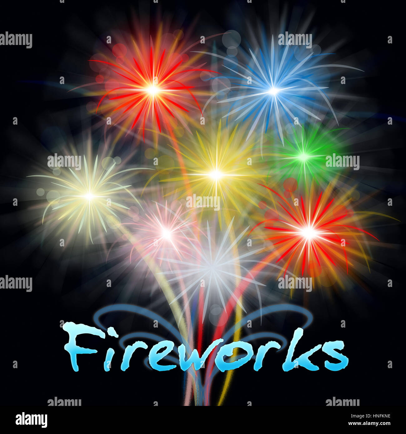 Fireworks Display Showing Pyrotechnics Explosive And Celebrations Stock ...