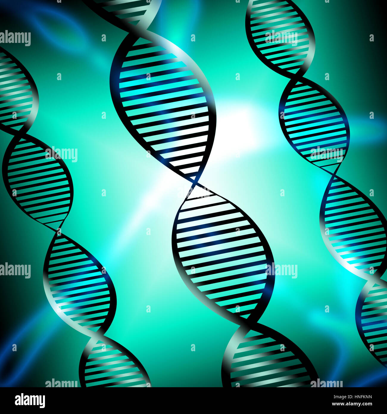 Dna Helix Showing Genetic Chromosomes 3d Illustration Stock Photo - Alamy