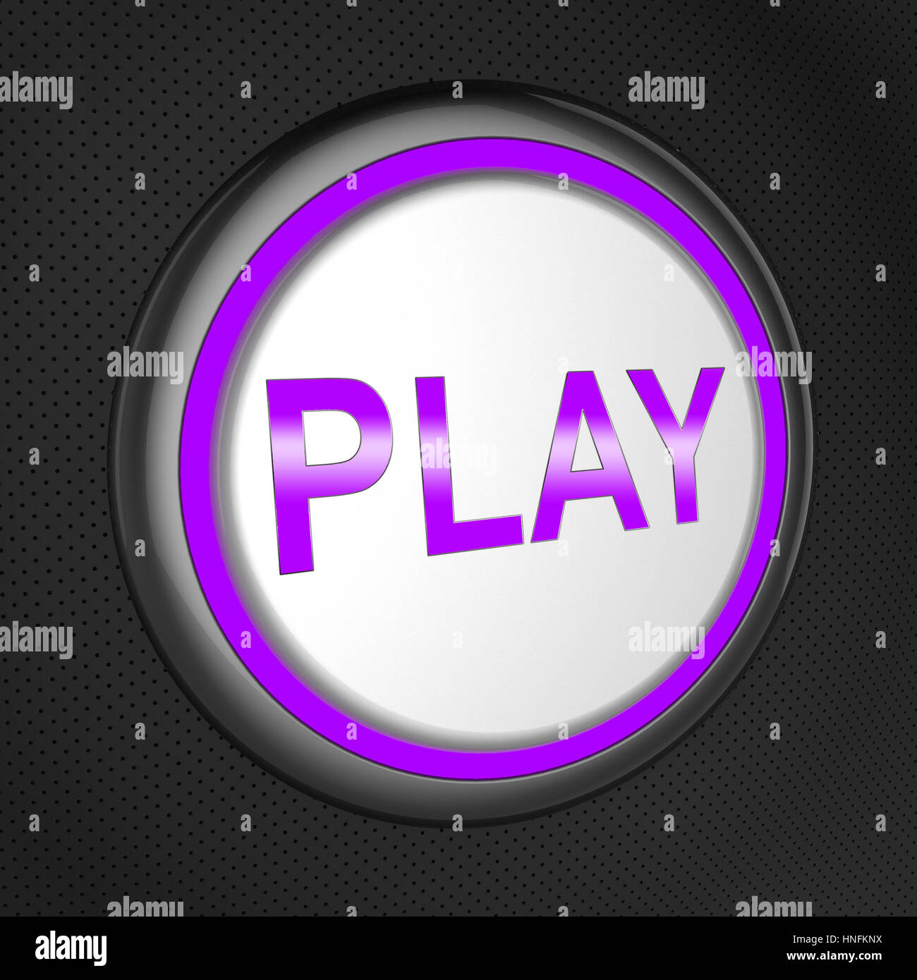 Play Button Means Start Music Or Video 3d Illustration Stock Photo - Alamy