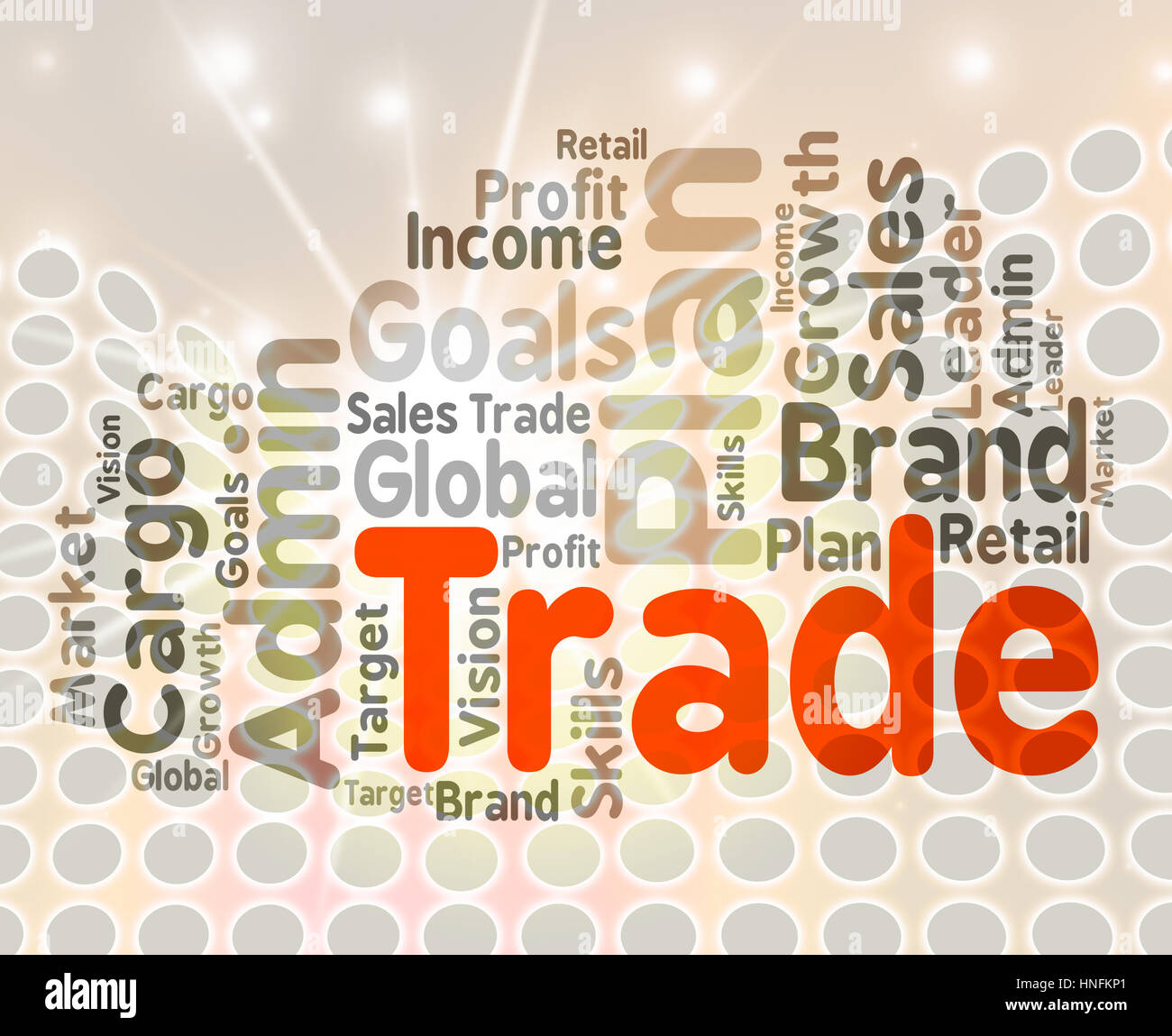 Trade Word Wordcloud Representing Business And Corporations Stock Photo ...