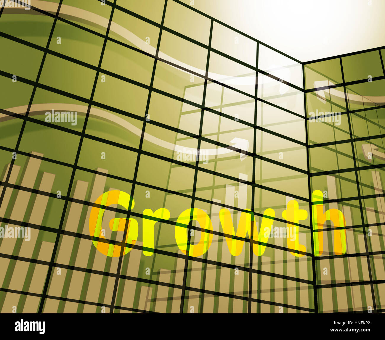 Growth Word Graph Representing Expand Rising And Increase Stock Photo ...