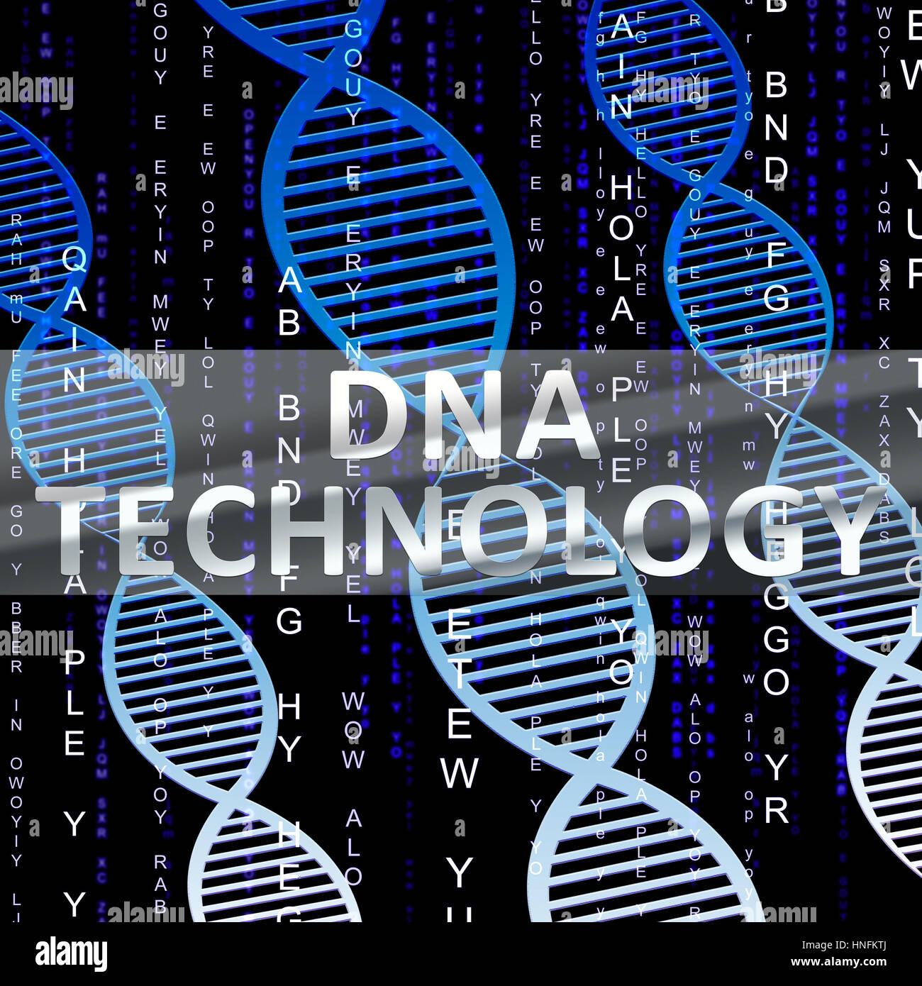 Dna Technology Helix Shows Genetic Tech 3d Illustration Stock Photo - Alamy