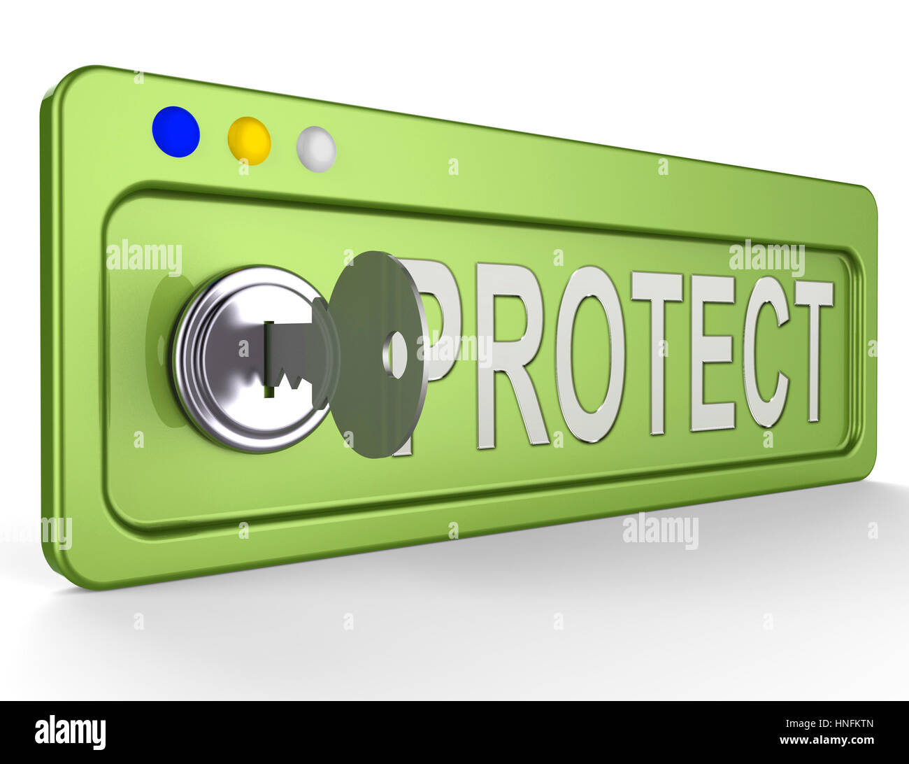Protected Lock And Key Shows Restricted And Secured 3d Illustration ...