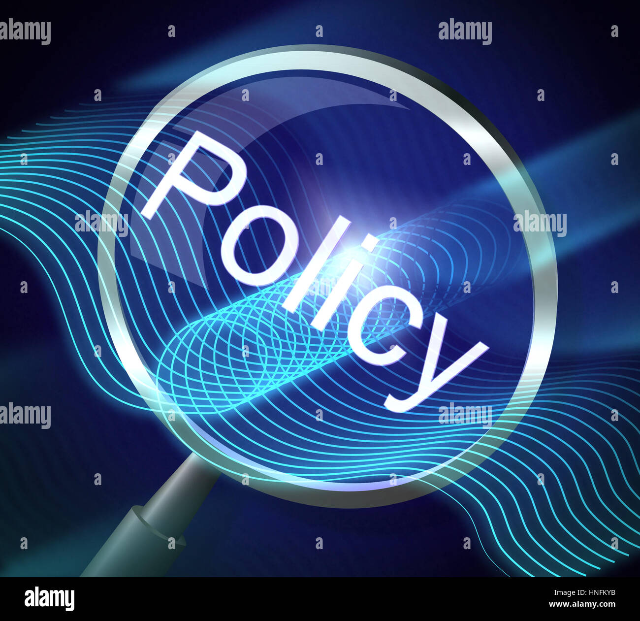 Magnifier Policy Means Guideline Legal And Rules 3d Rendering Stock ...