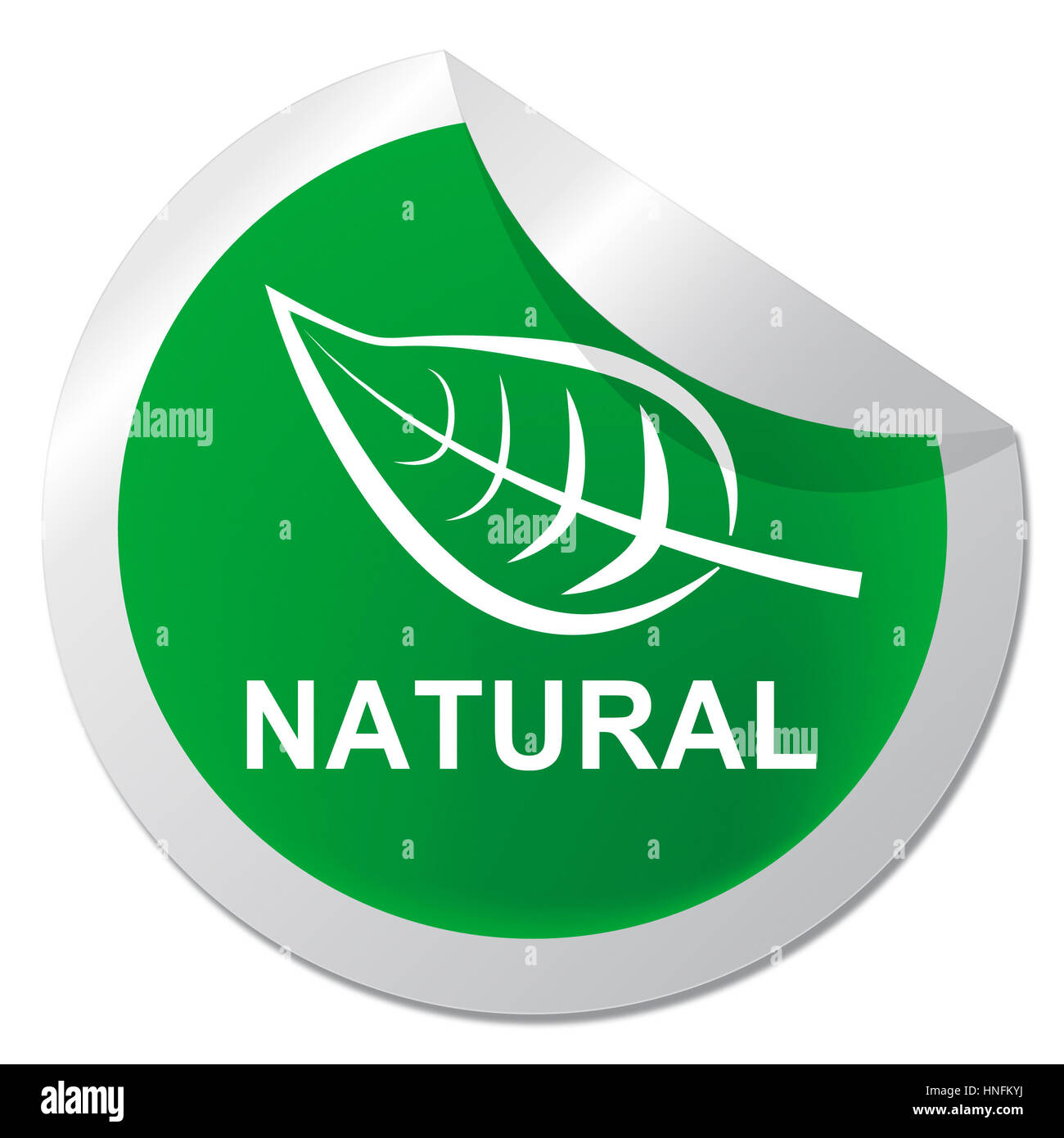 Natural Sticker Shows Green Organic Nature 3d Illustration Stock Photo ...