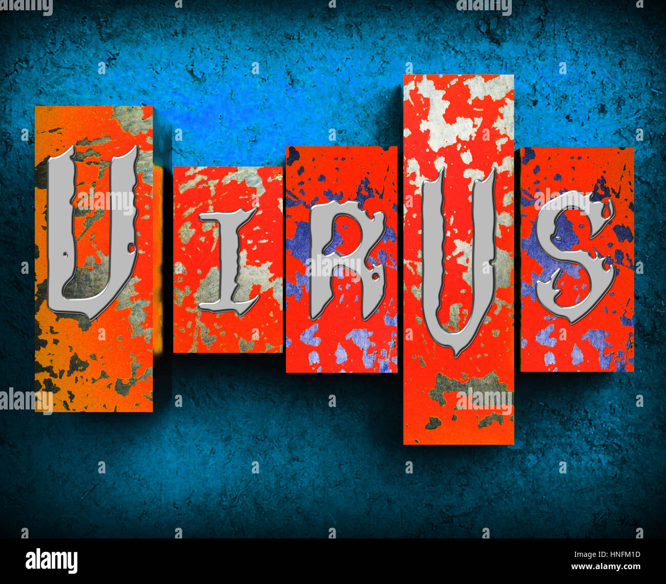 Virus Word Showing Infected Files 3d Illustration Stock Photo - Alamy