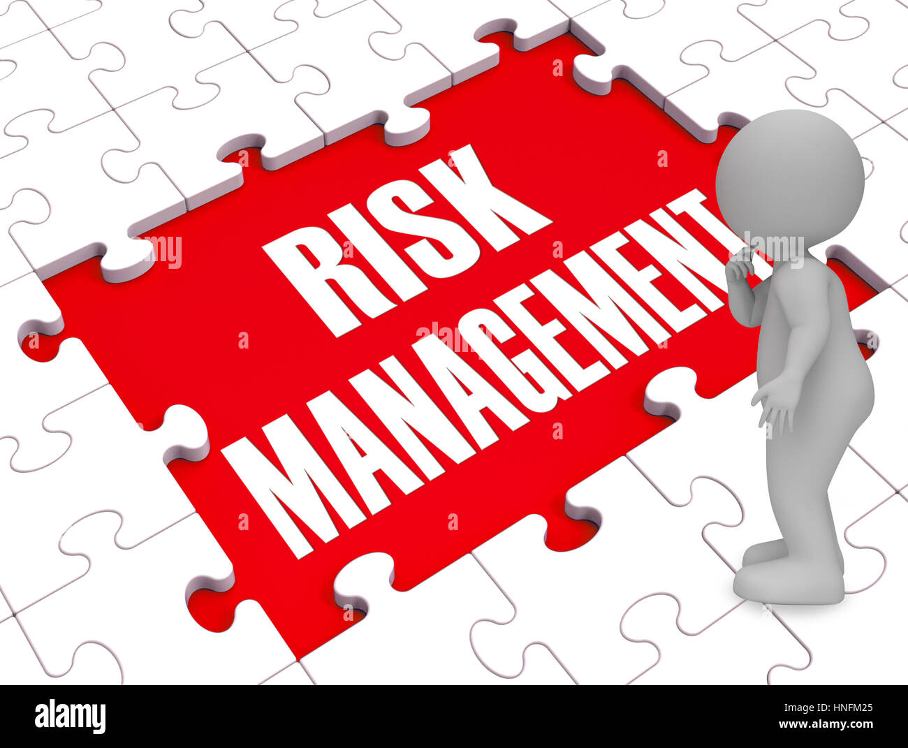 Risk Management Shows Identifying, Evaluating And Treating Risks 3d ...