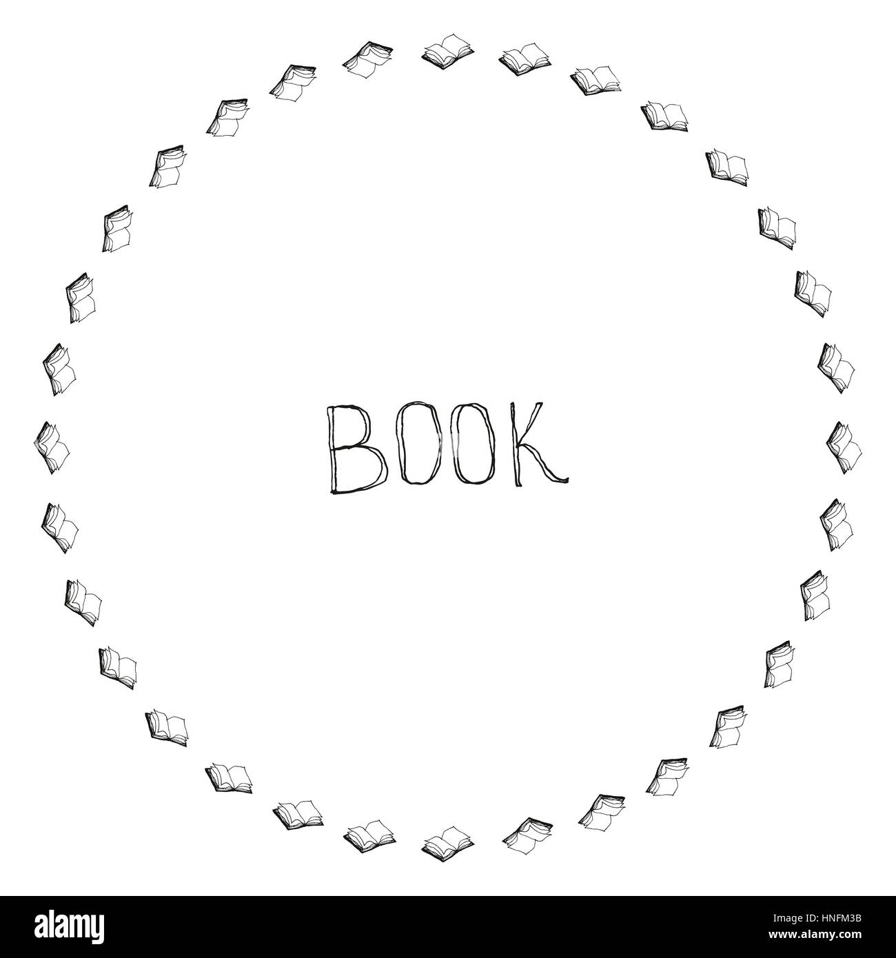Book doodle frame Stock Vector Image & Art - Alamy