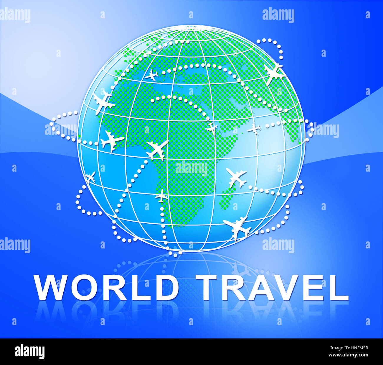 World Travel Globe Indicates Planet Traveller 3d Illustration Stock ...