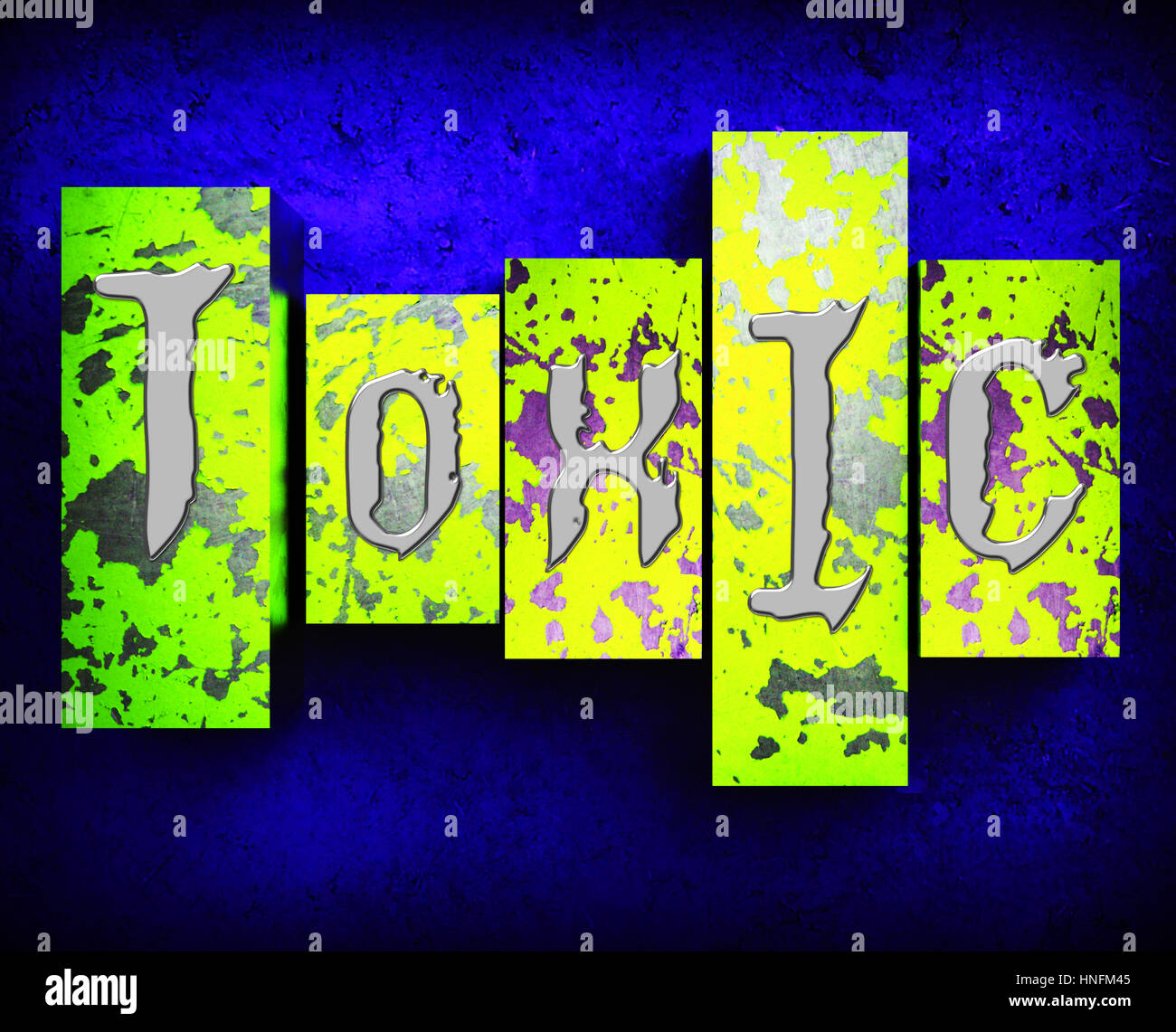 Toxic Word Showing Poisonous And Noxious 3d Illustration Stock Photo ...