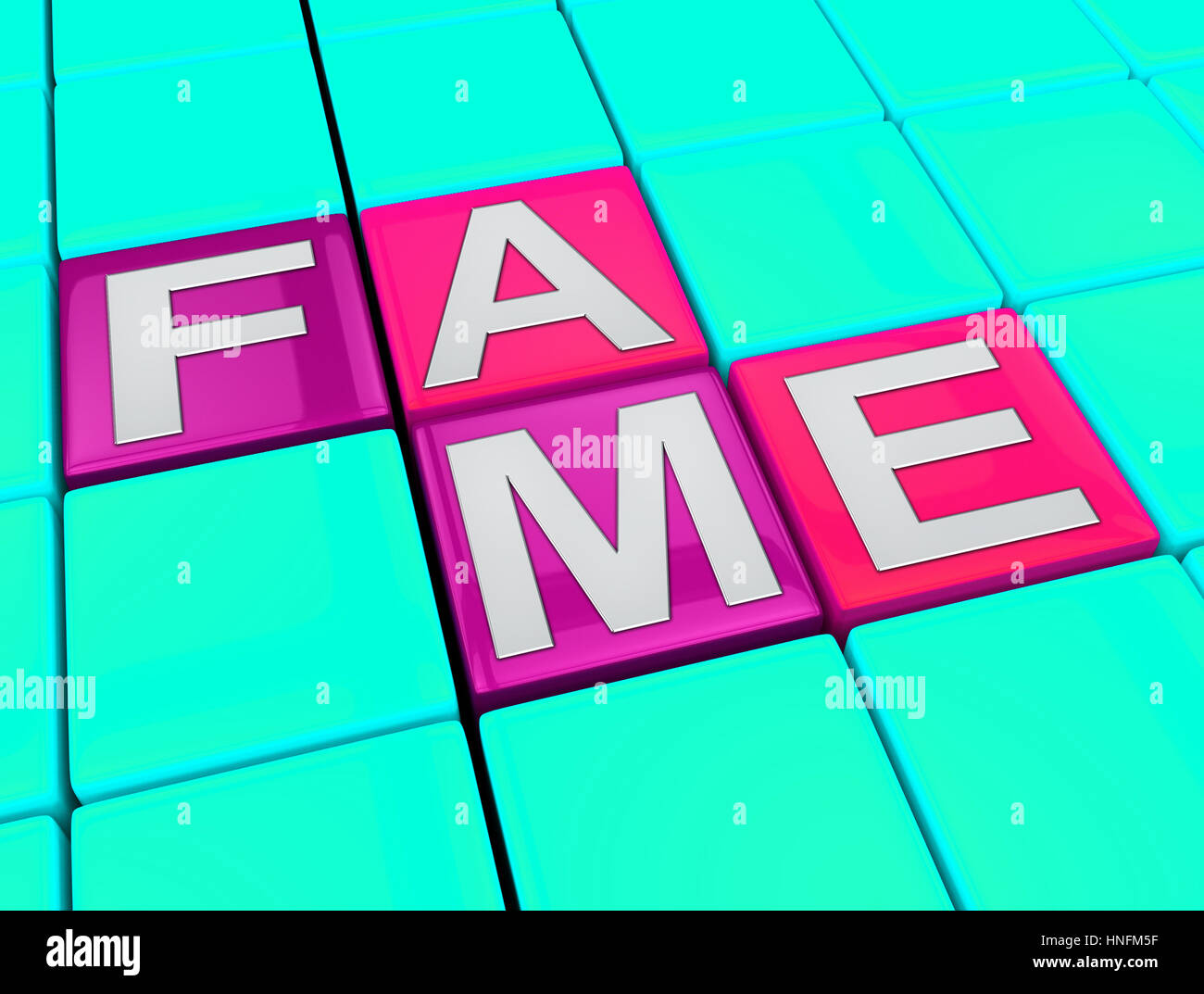 Fame Blocks Indicating Famed Stardom 3d Illustration Stock Photo - Alamy
