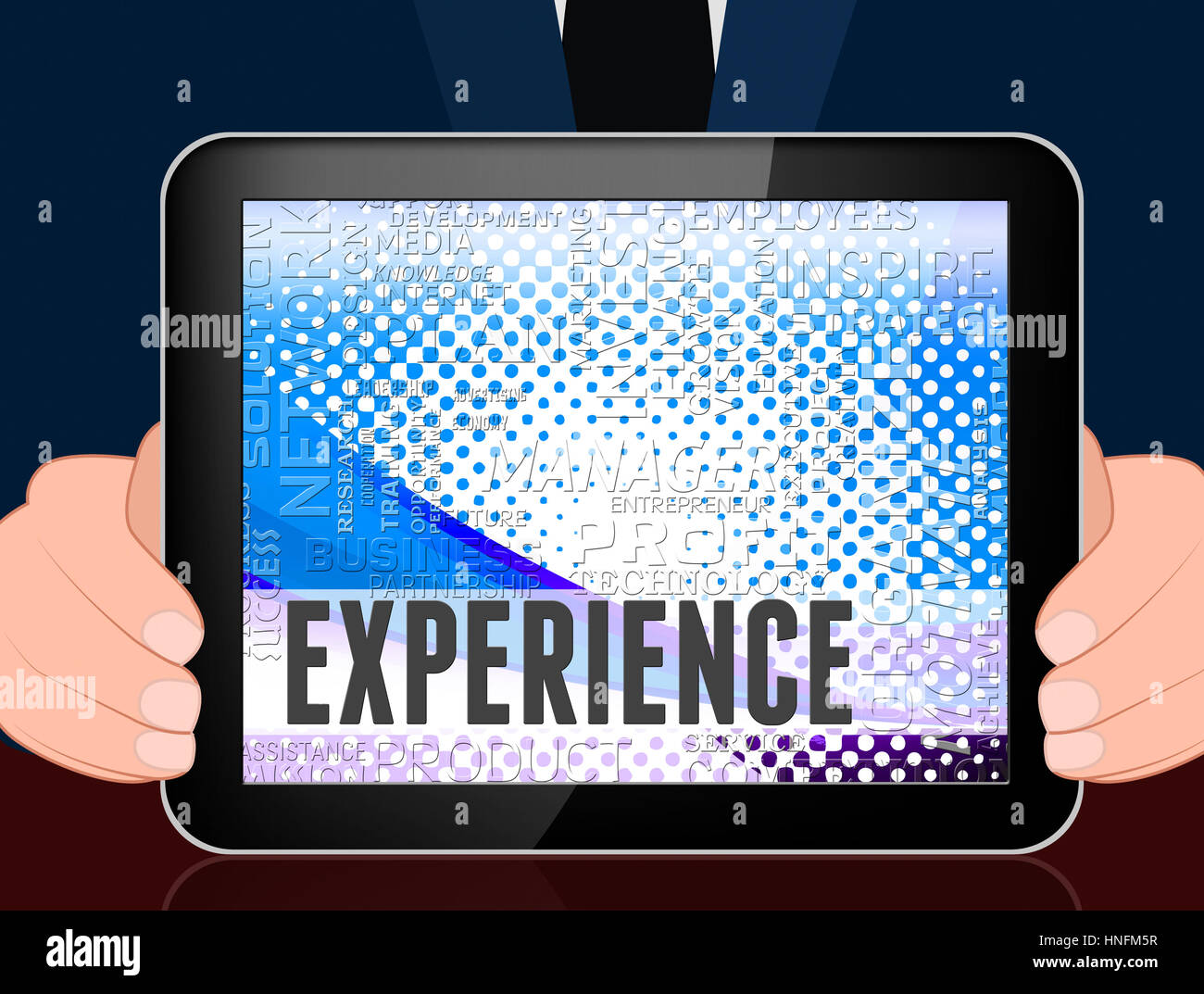 Experience Words Tablet Showing Proficiency Skills And Mastery 3d ...