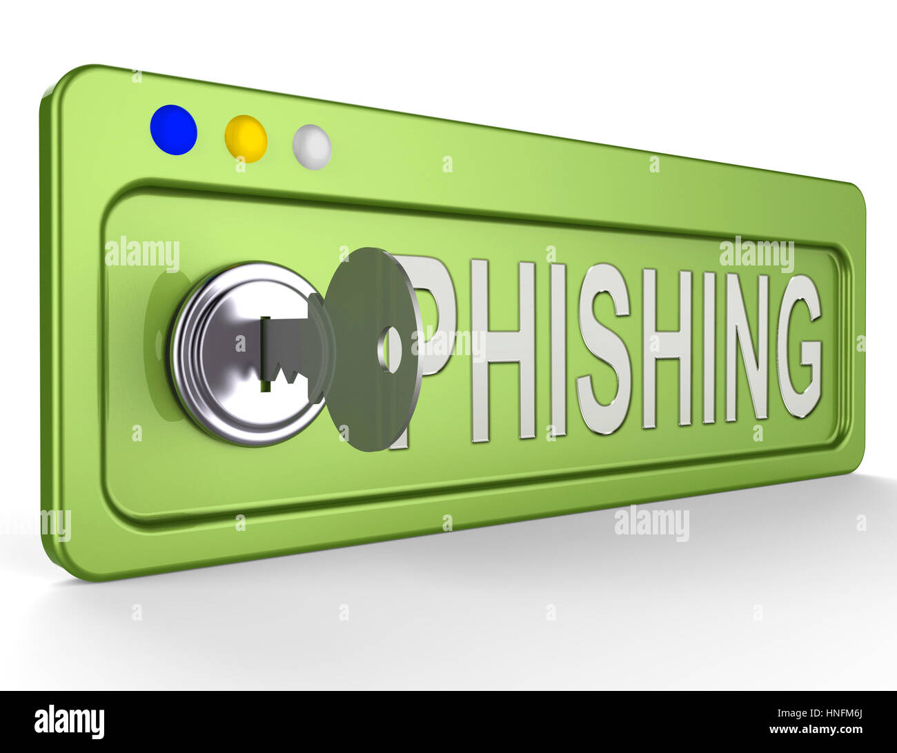 Phishing Lock And Key Represents Theft Hackers 3d Illustration Stock ...
