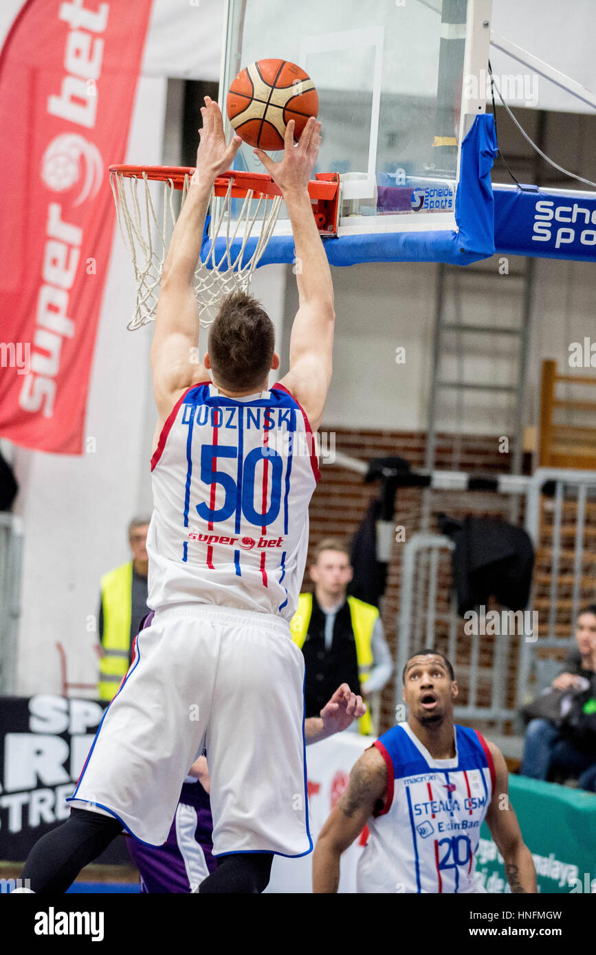 February 10, 2017: David Dudzinski #50 of Steaua CSM EximBank Bucharest ...