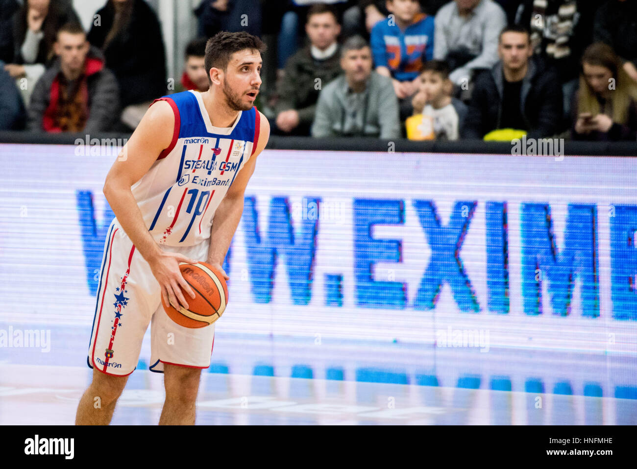 February 10, 2017: Nikola Malesevic #10 of Steaua CSM EximBank ...