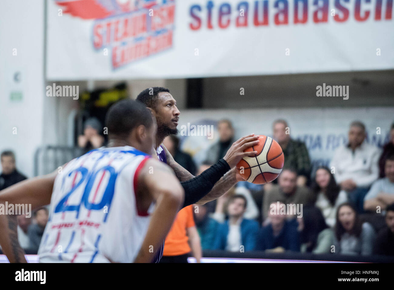 February 10, 2017: Vincent Hunter II #6 of BCM U Pitesti during the ...