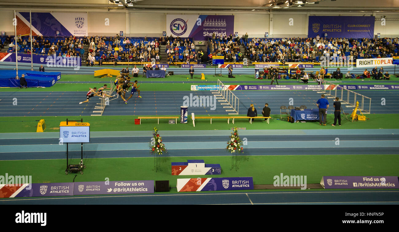 60m Hurdles, British Athletics Indoor Team Trials 2017 Stock Photo - Alamy