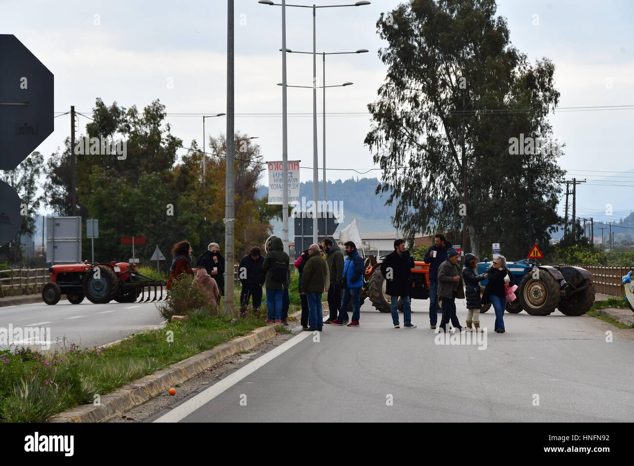 Farmer blockade hi-res stock photography and images - Alamy