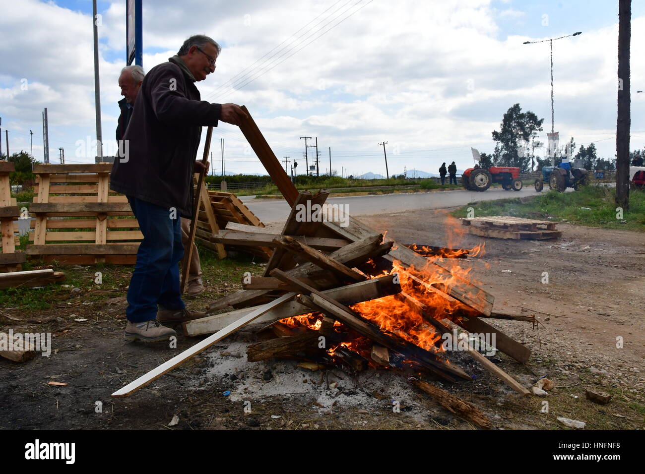 Argos, Greece, 12th February 2017. Farmers and ranchers from Argolis ...