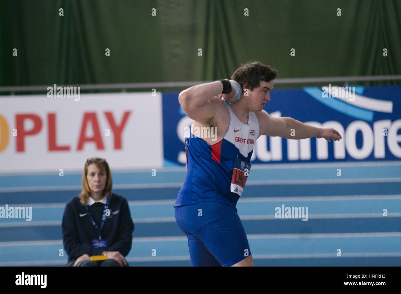 Sheffield, England, 12th February 2017. Scott Lincoln competing In the ...