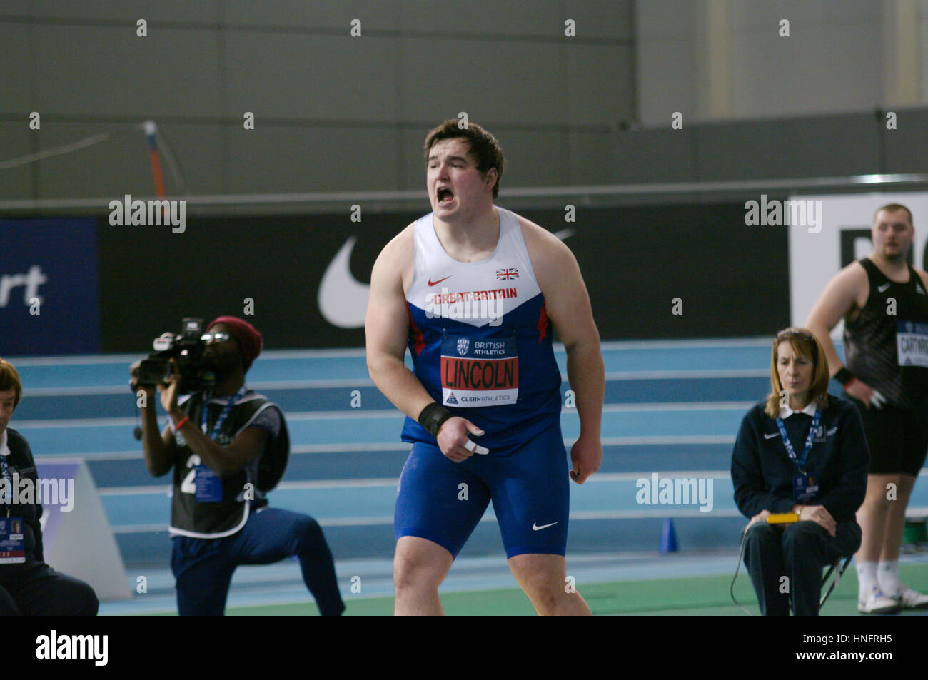 Sheffield, England, 12th February 2017. Scott Lincoln competing In the ...