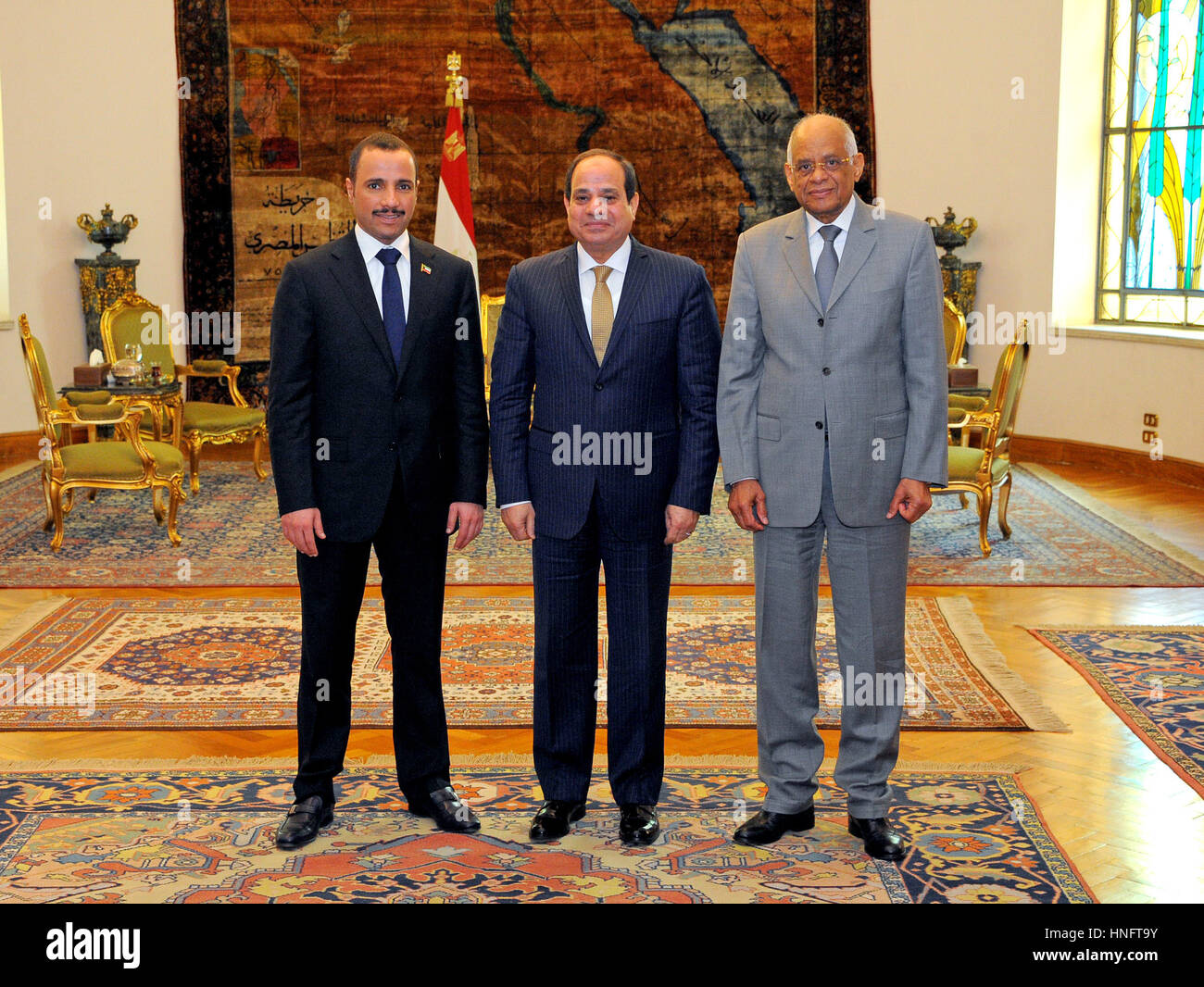 Cairo, Egypt. 12th Feb, 2017. Egyptian President Abdel Fattah al-Sisi ...