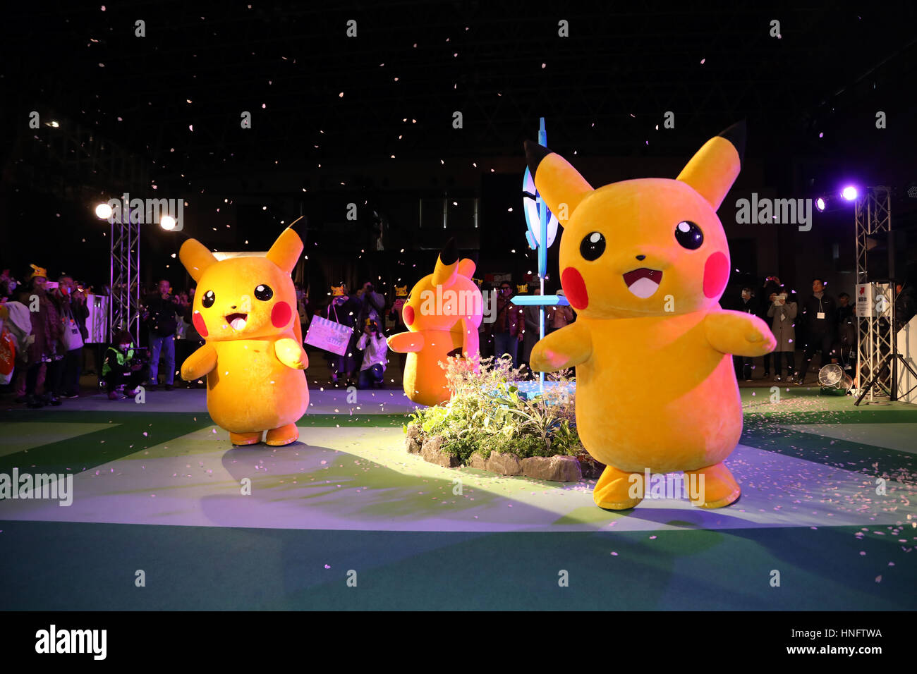 Chiba, Japan. 11th Feb, 2017. Nintendo's Pokemon character Pikachu ...