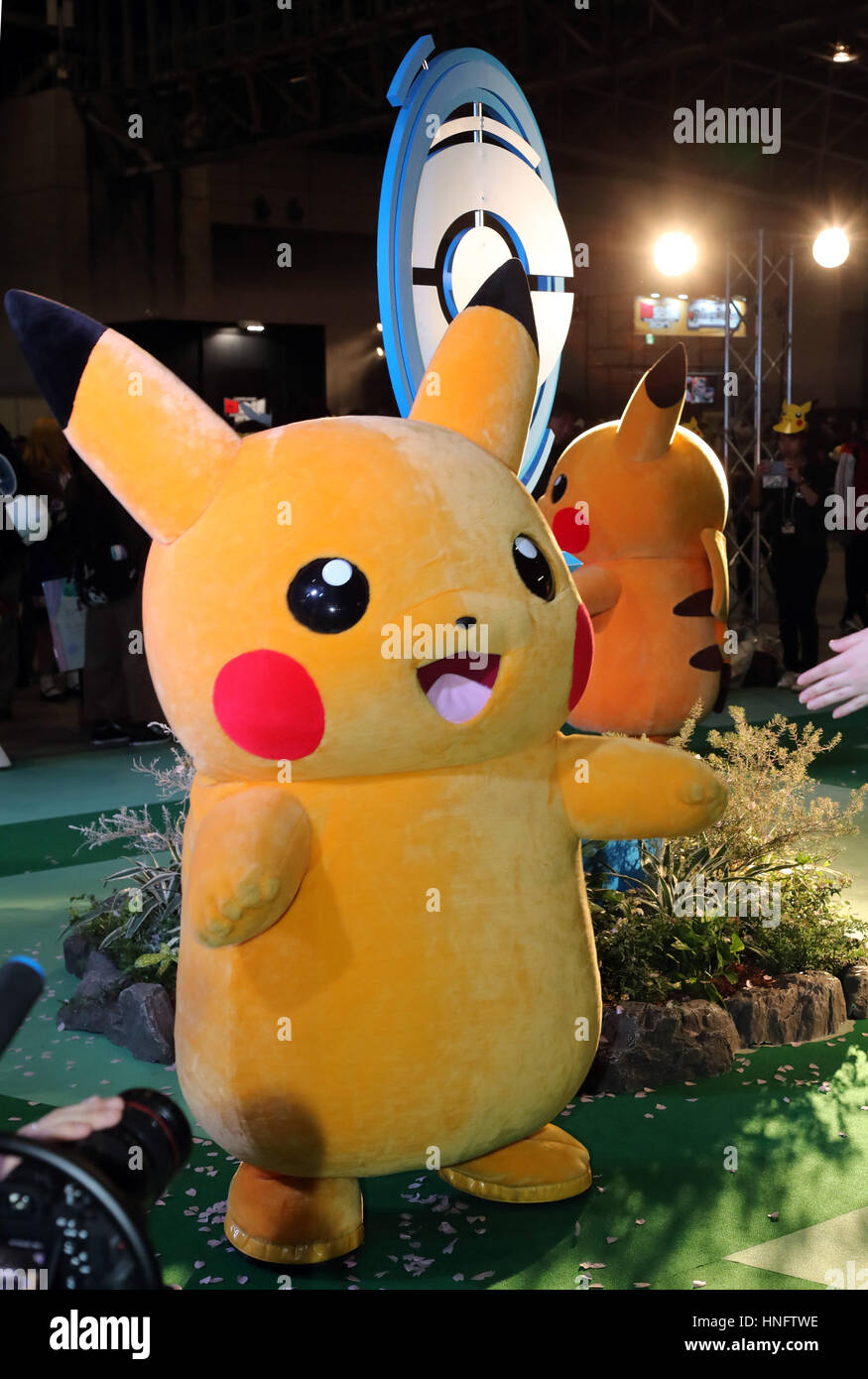 Chiba, Japan. 11th Feb, 2017. Nintendo's Pokemon character Pikachu ...