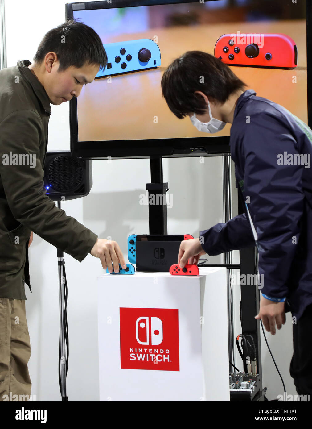 Chiba, Japan. 11th Feb, 2017. Japanese gamers play Nintendo's new ...