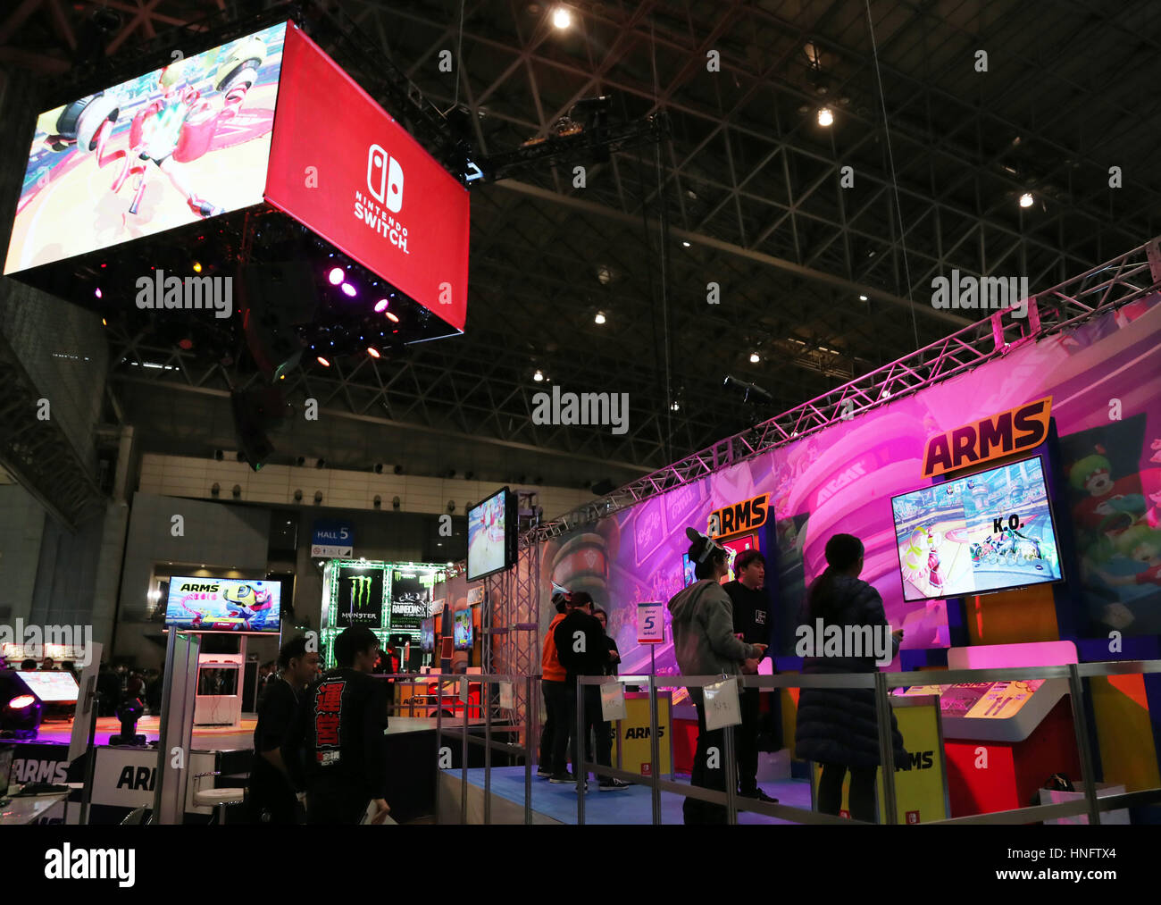 Chiba, Japan. 11th Feb, 2017. Japanese gamers play Nintendo's new ...