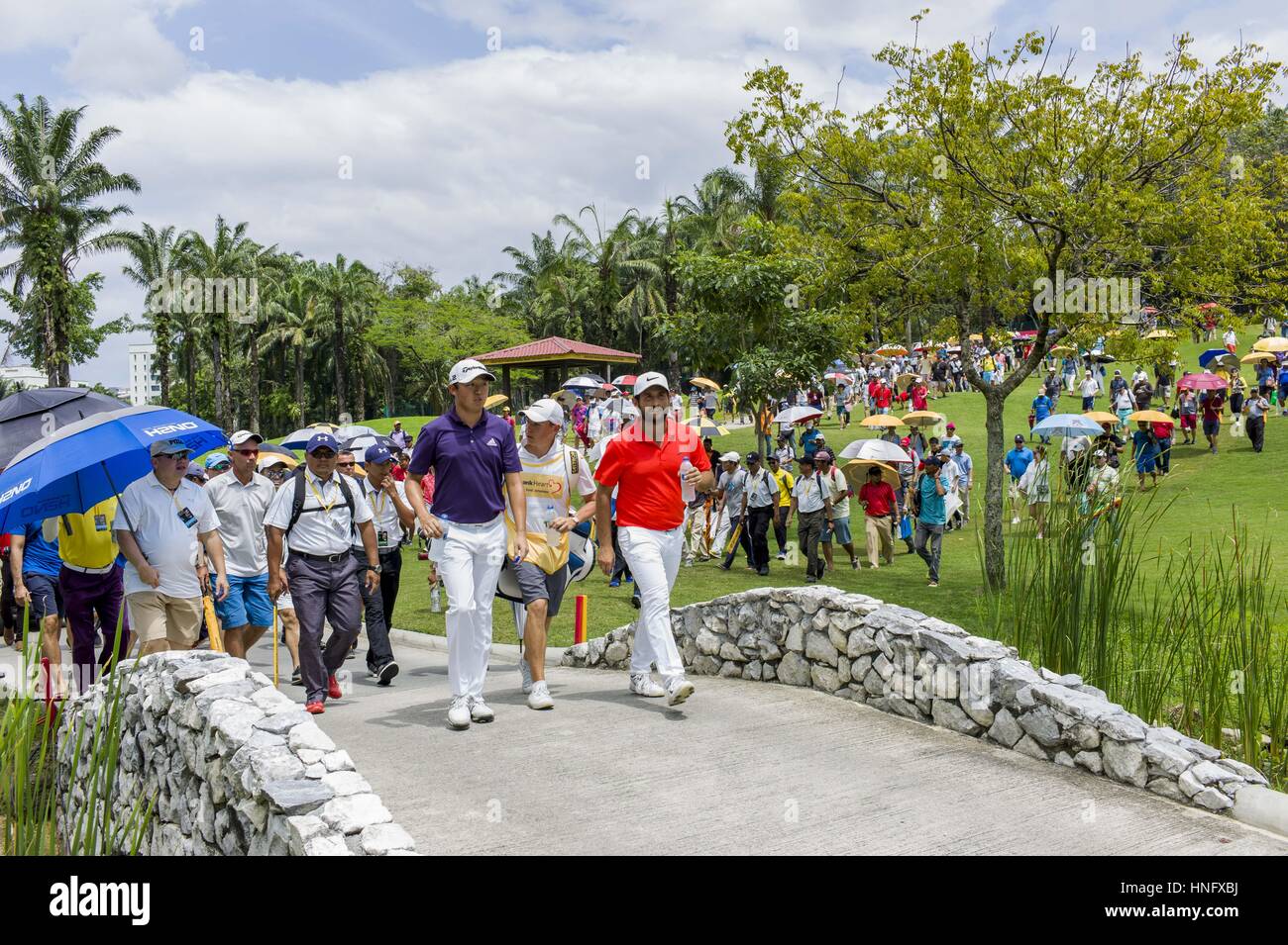 Kuala Lumpur, MALAYSIA. 12th Feb, 2017. Huge crowd of golf galleries ...