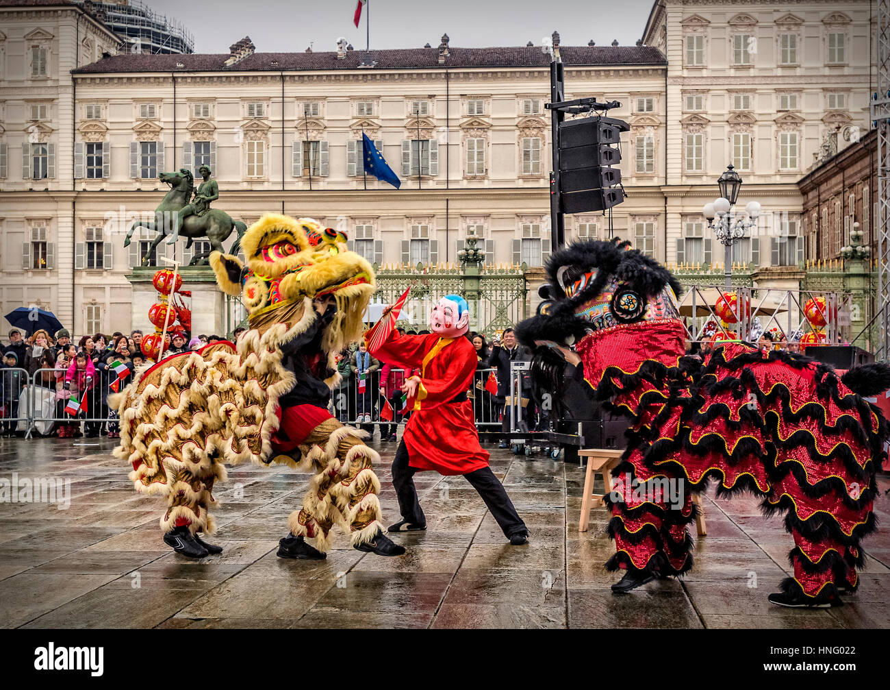 Turin, Italy. 12th February 2017. Celebrations for the Chinese New Year ...