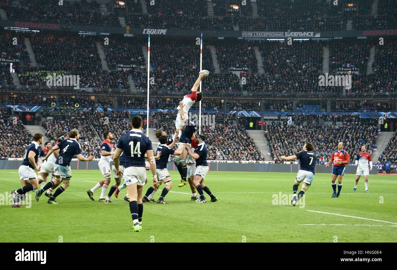 Paris, France. 12th February 2017. HSBC 6 Nations Rugby tournament ...