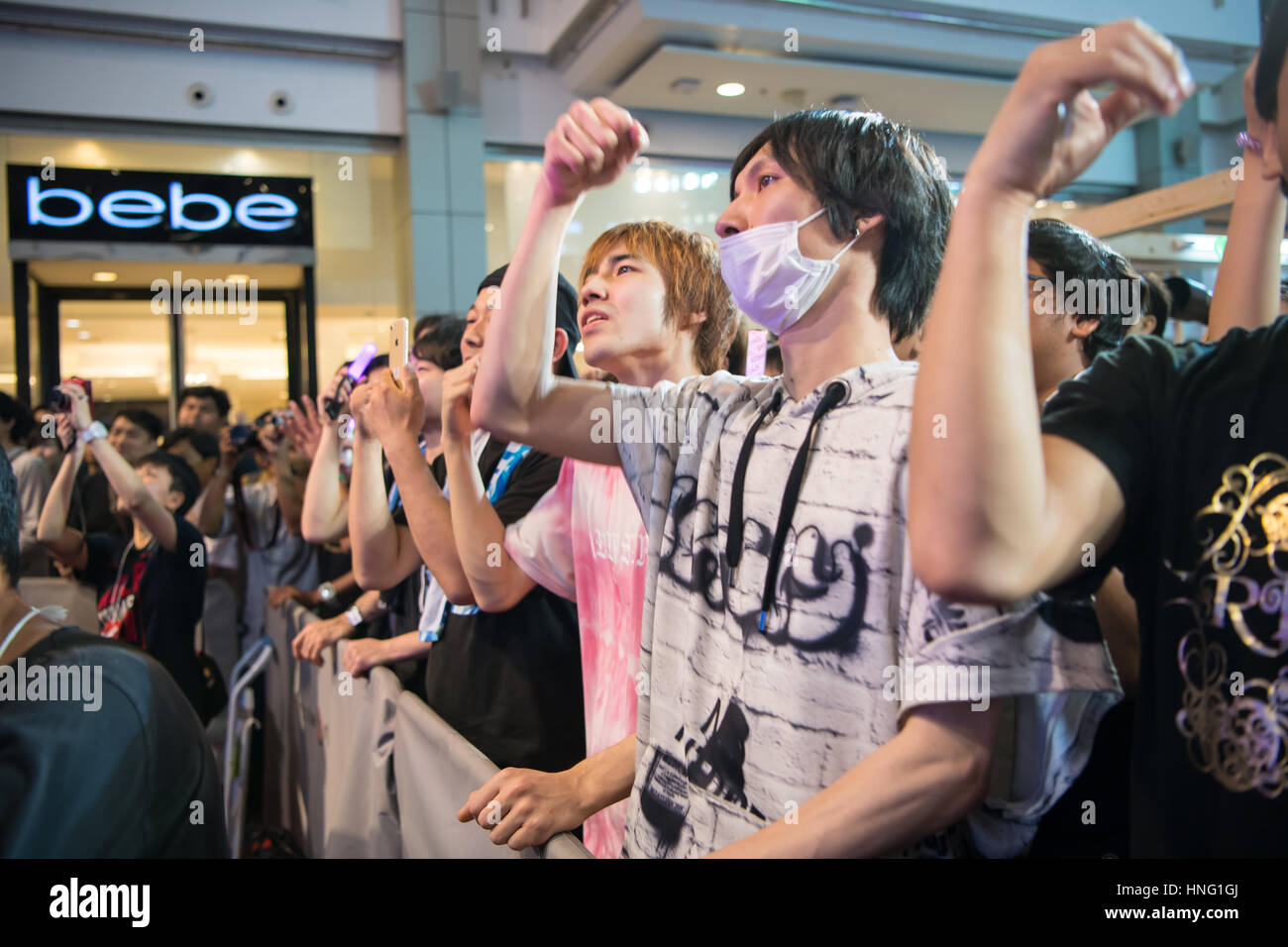 Bangkok, Thailand. 12th February 2017. Fan club of Akishibu Project ...