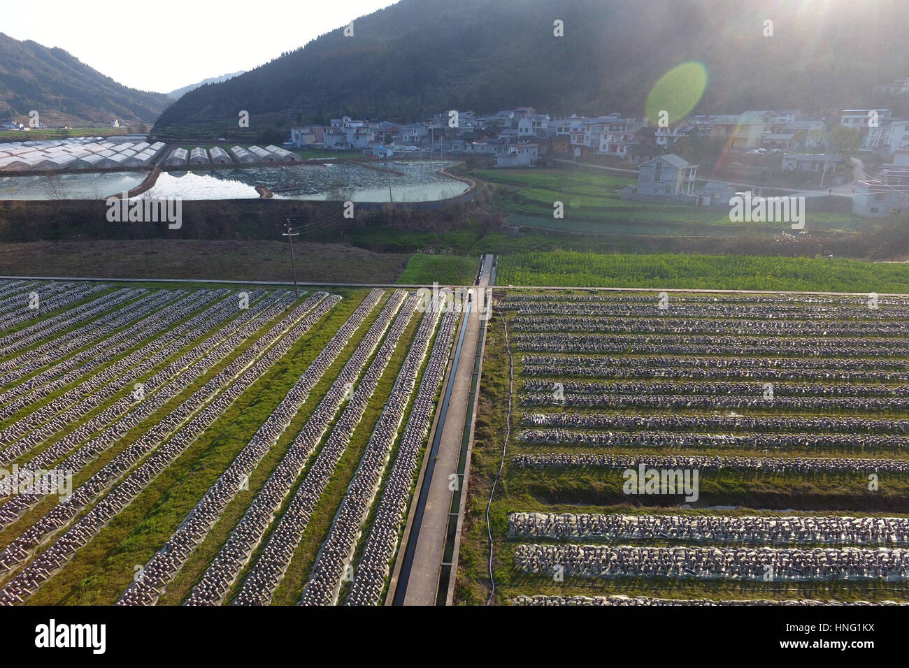 Jishou, Jishou, China. 13th Feb, 2017. Aerial photography of the ...