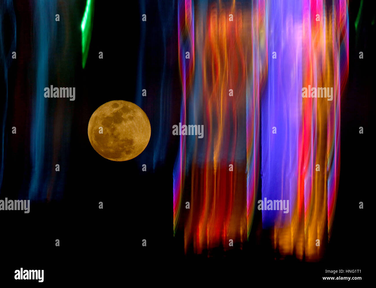February full moon 2017 hi-res stock photography and images - Alamy
