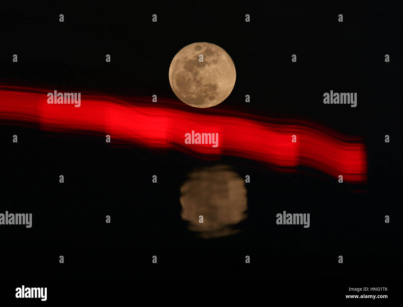 February full moon 2017 hi-res stock photography and images - Alamy