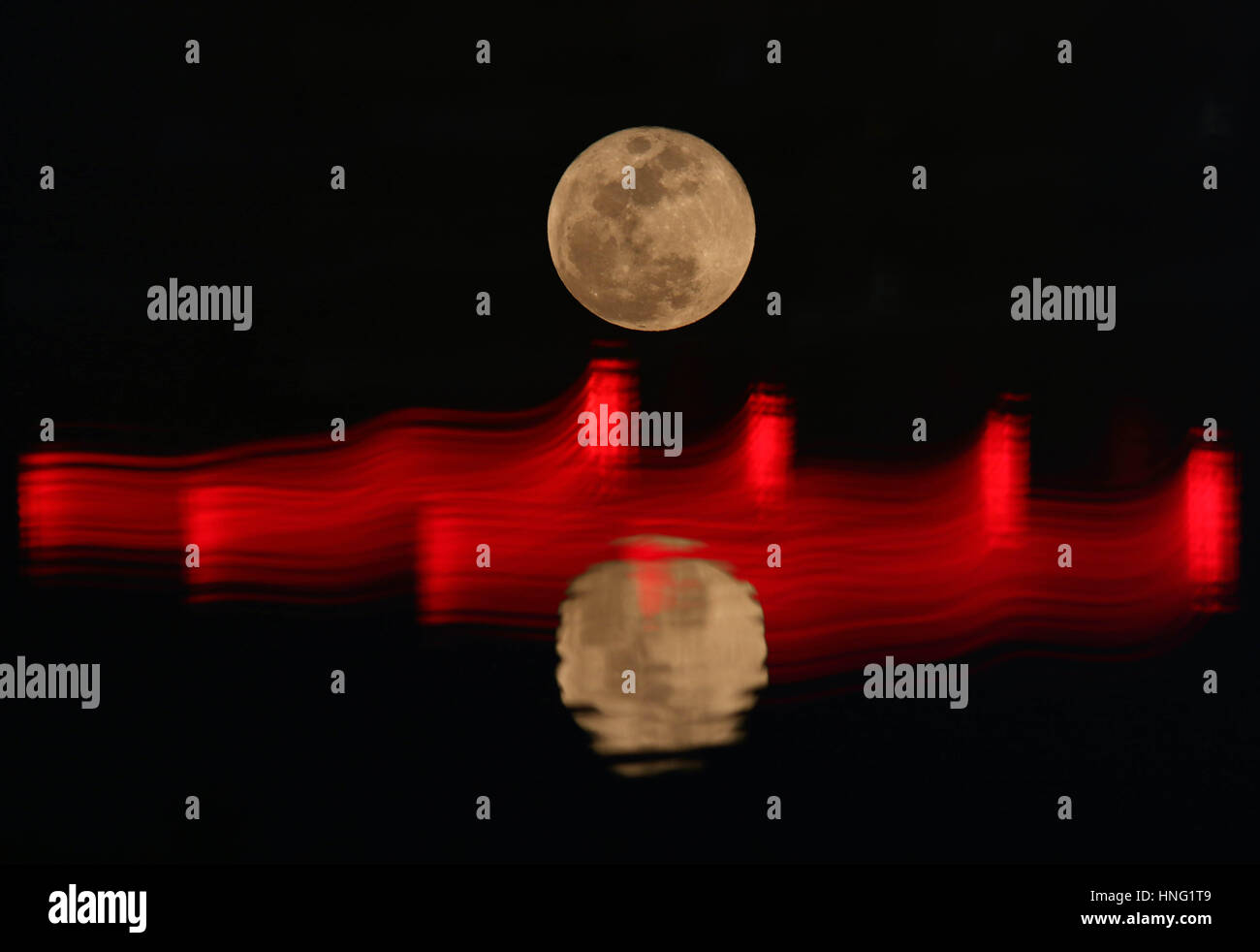 February full moon 2017 hi-res stock photography and images - Alamy