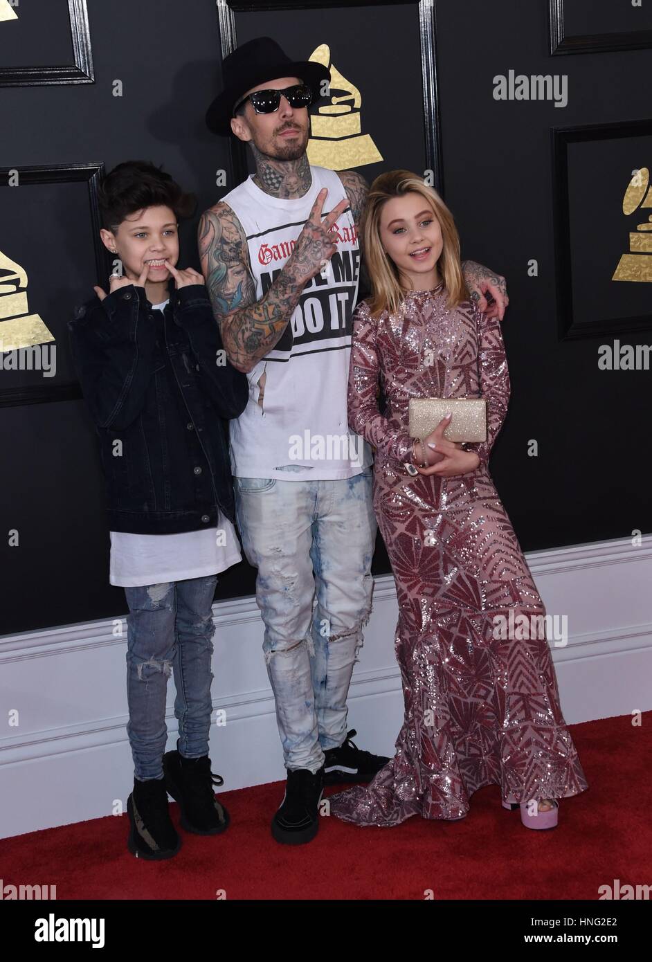 Travis barker kids hi-res stock photography and images - Alamy