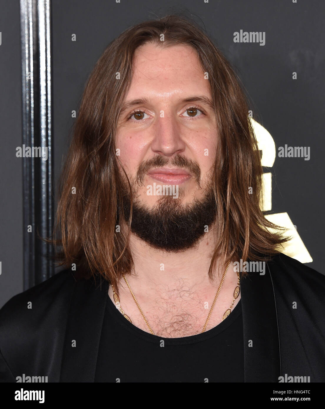 Los Angeles, California, USA. 12th Feb, 2017. Emile Haynie arrives for ...