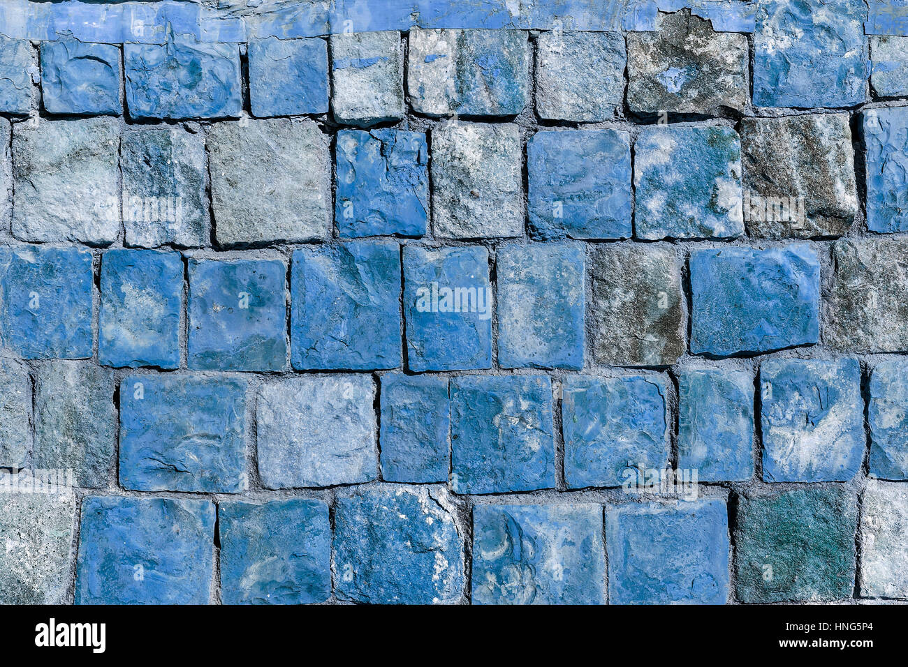 background old broken the blue brick wall Stock Photo - Alamy