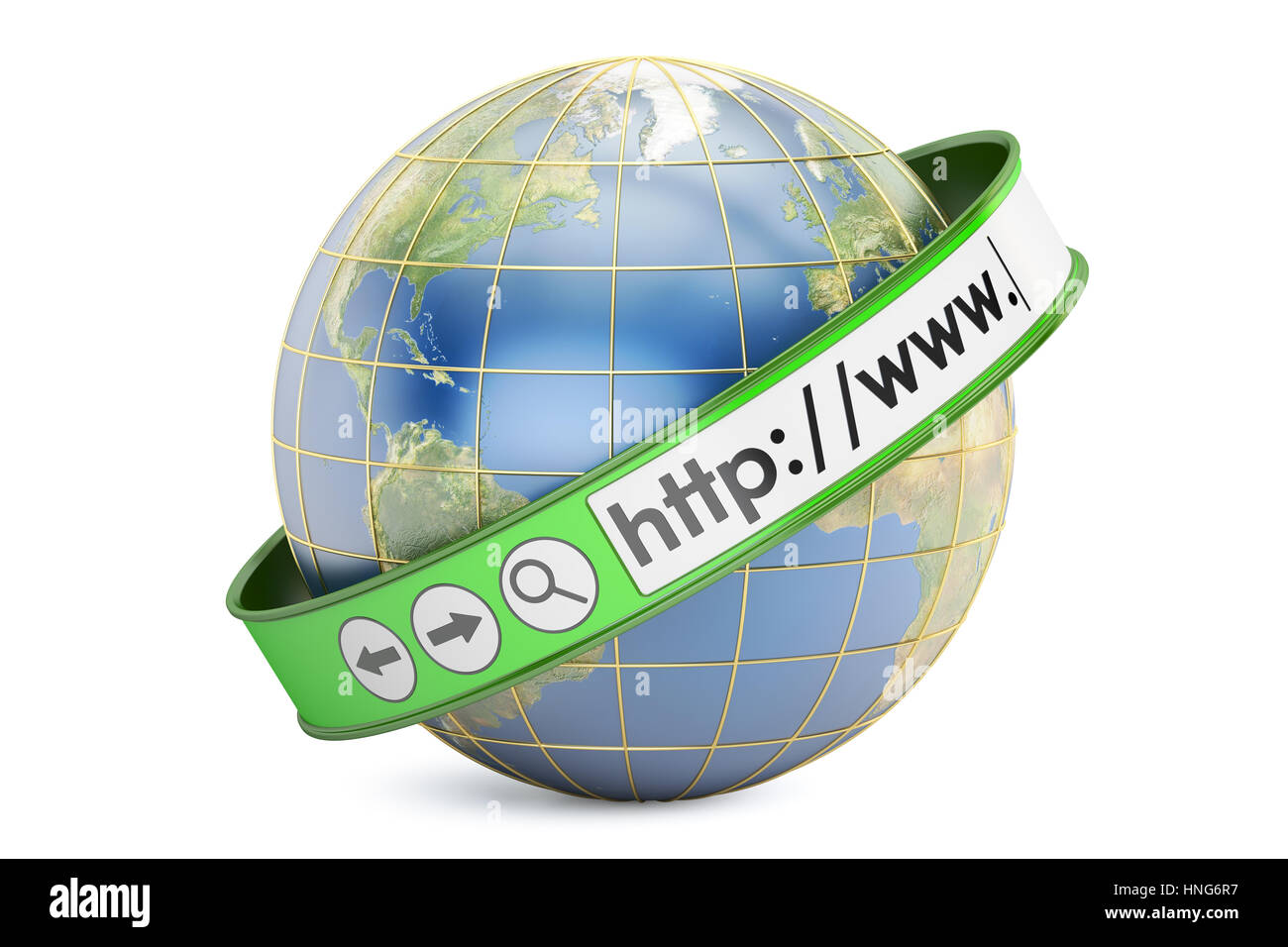 Global internet communication concept, 3D rendering isolated on white ...